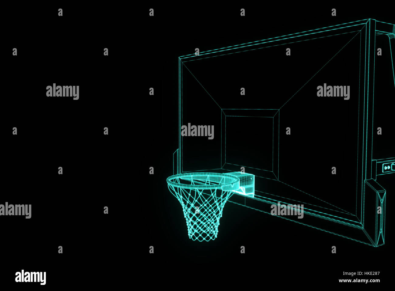 Basketball in futuristic Hologram Style. Nice 3D Render Stock Photo - Alamy