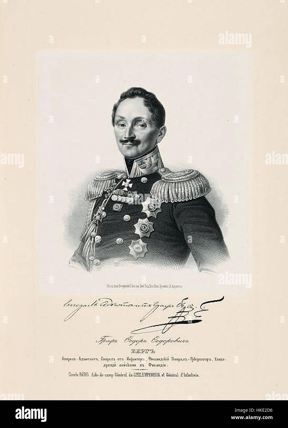 A portrait of Fedor Fedorovich Berg, a notable figure in Russian ...