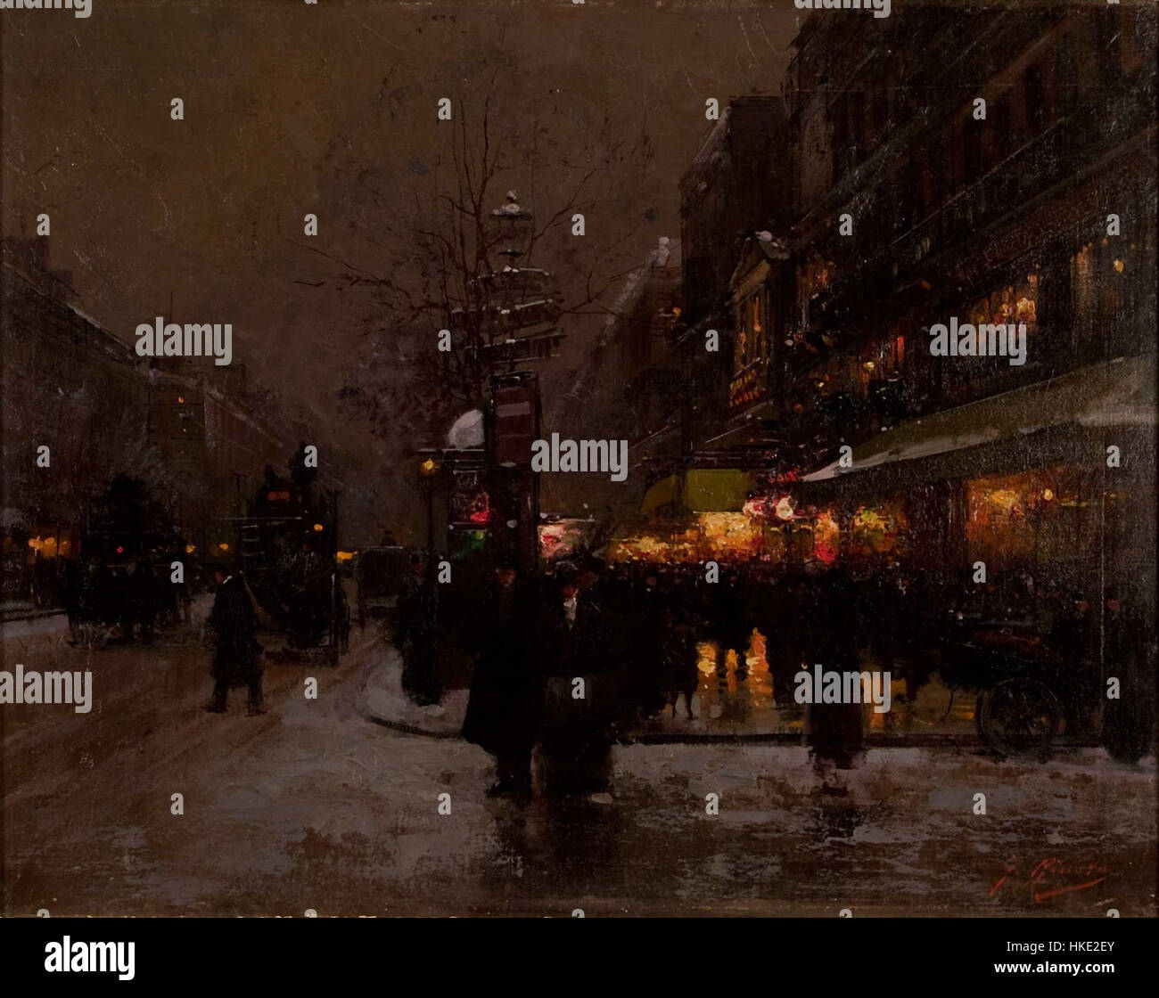 'Fausto Giusto Street Scene' is an oil painting that captures the ...