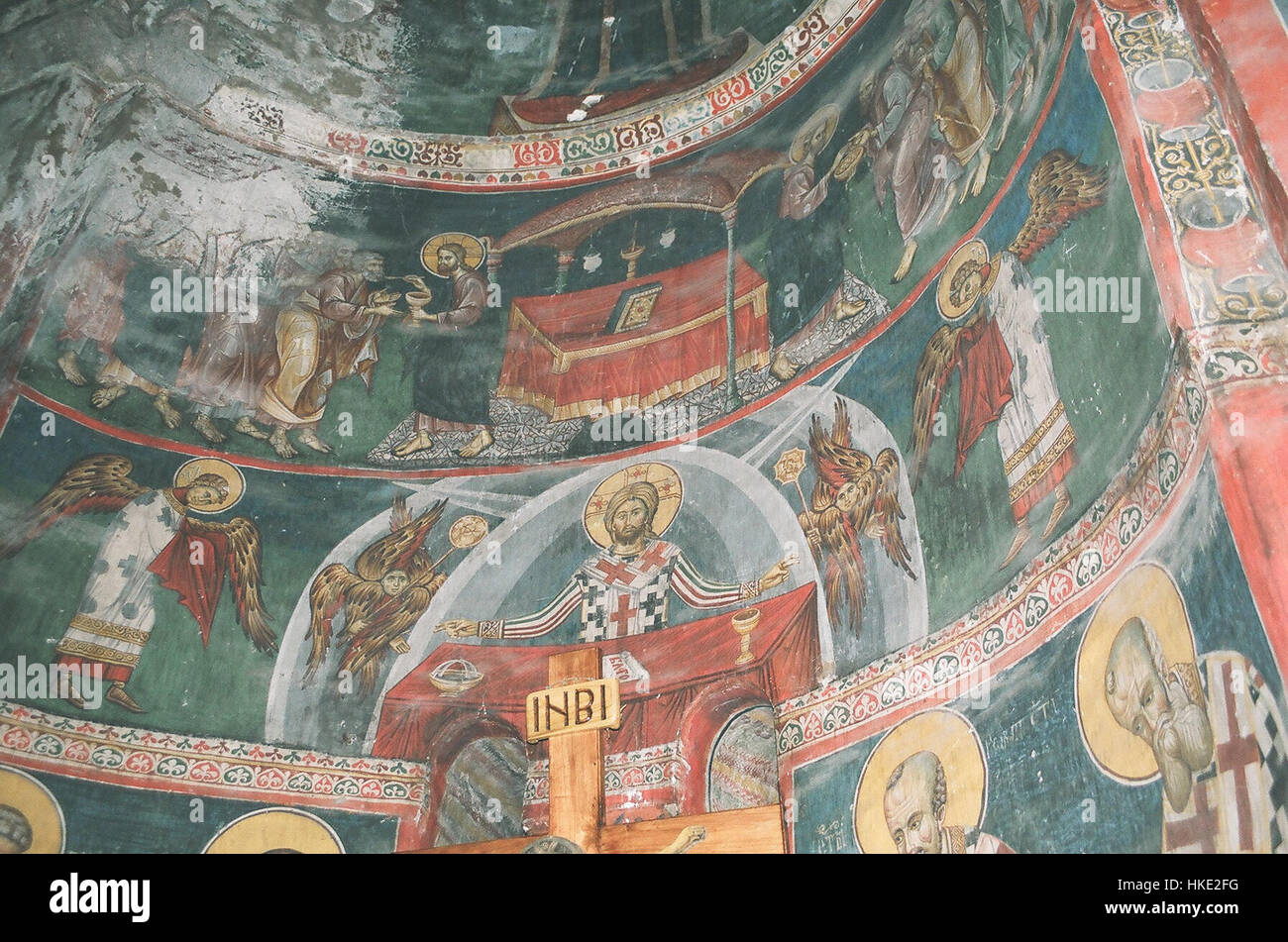 The frescoes from the Michael the Archangel Church in Lesnovo depict ...