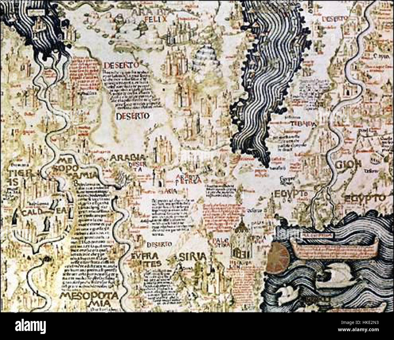 Fra Mauro's map of the Middle East is a significant 15th-century ...
