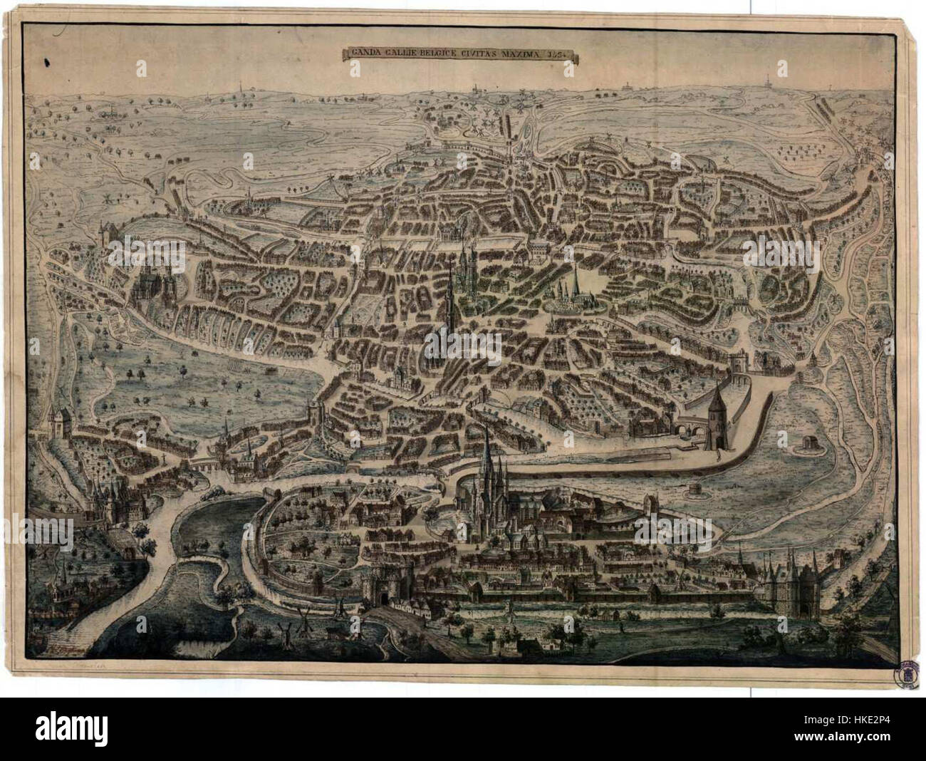 Charles Onghena's 1825 painting of Ghent captures the historic ...