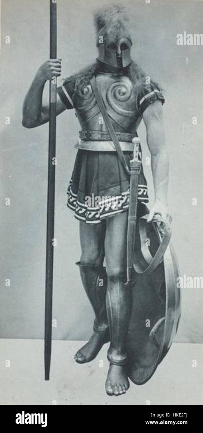 A historical depiction of a Spartan hoplite, based on an ancient ...