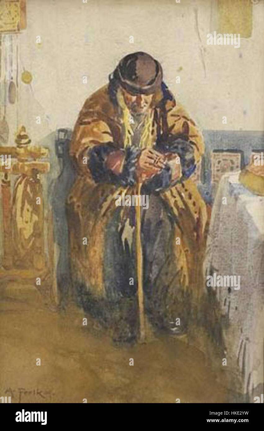 The painting 'Frolka, Antos Sedici starec' presents an old man in a ...
