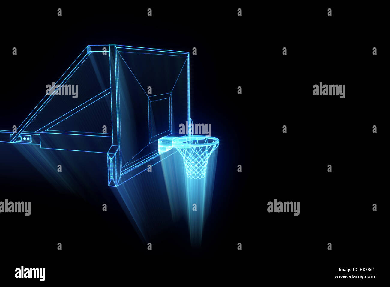 Basketball in futuristic Hologram Style. Nice 3D Render Stock Photo - Alamy