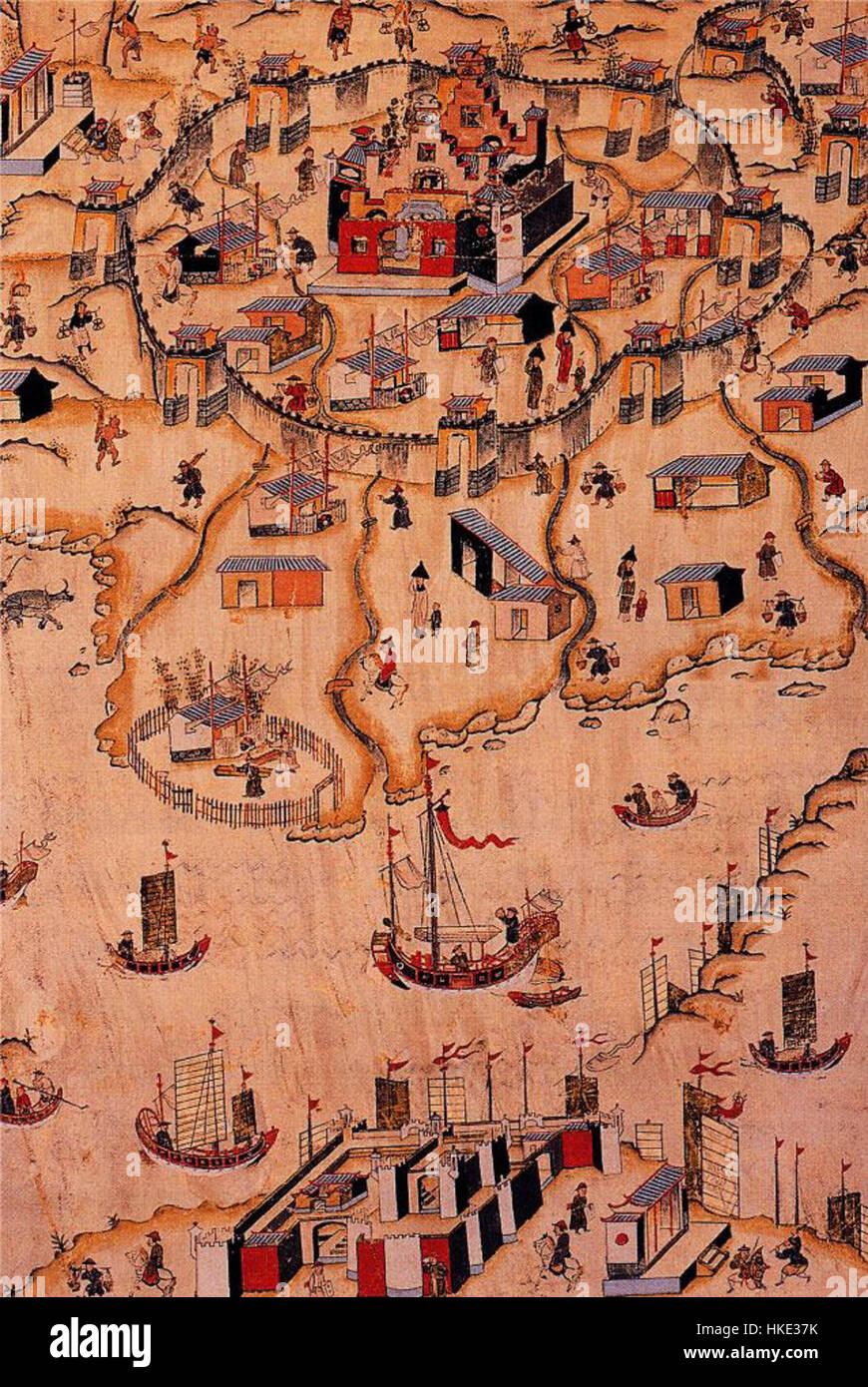 The 'Map of Tainan in the 18th Century' offers a historical ...