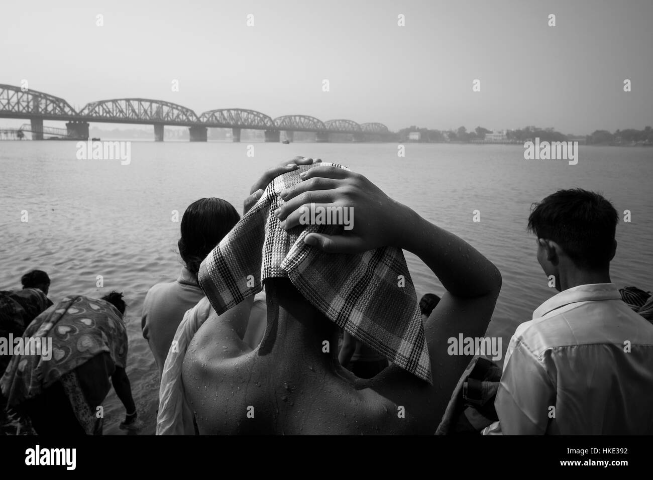 India, West Bengal, Kolkata, Hughli river, daily river Stock Photo - Alamy