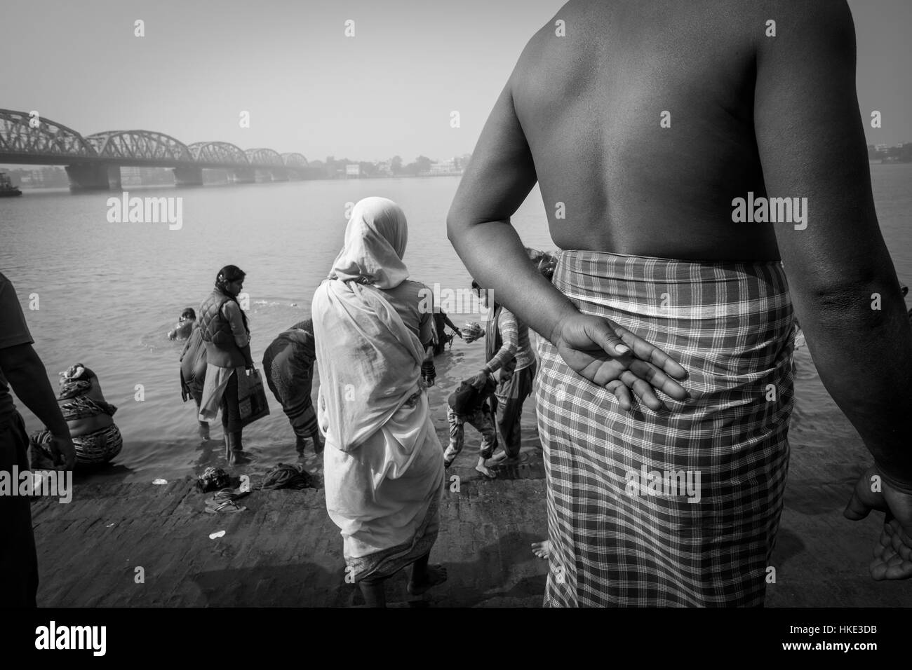 India, West Bengal, Kolkata, Hughli river, daily river Stock Photo - Alamy