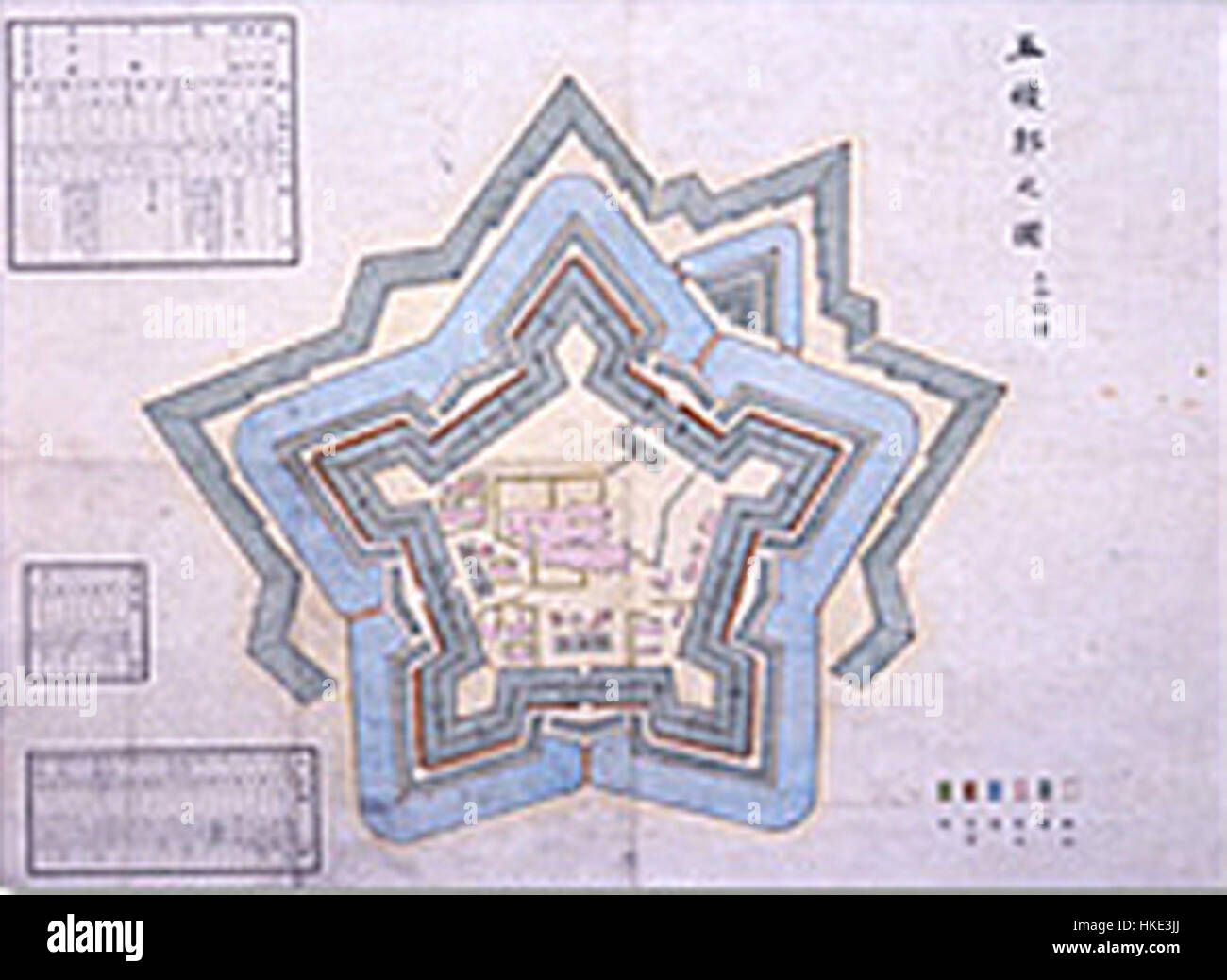 The Goryokaku Plan is a historical map depicting the star-shaped ...
