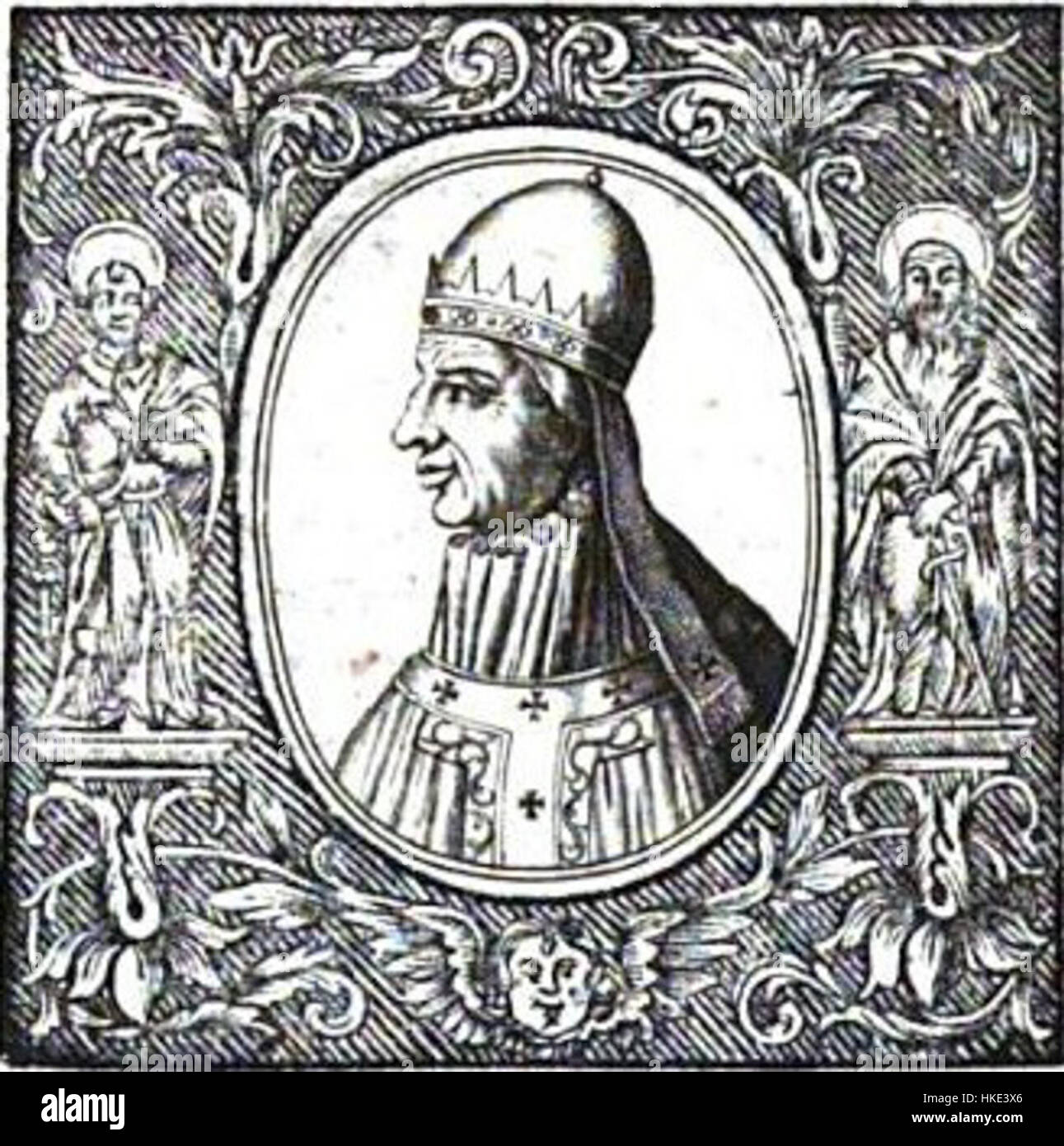 The painting 'Gregorio XI' captures a historical representation of Pope ...