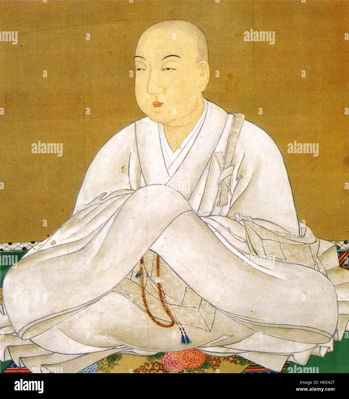 Emperor Seiwa, the 56th emperor of Japan, is depicted in this ...