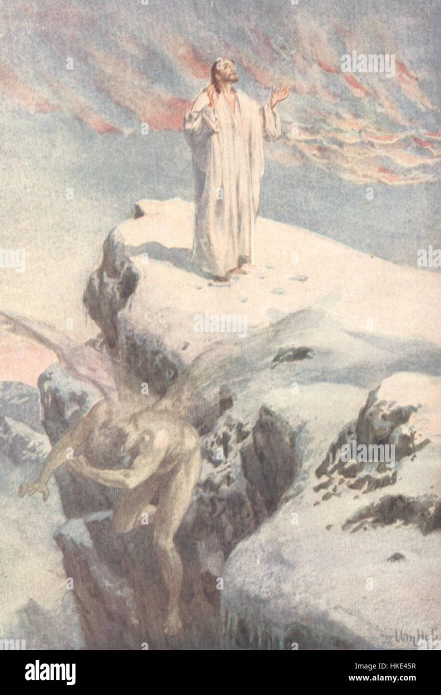 *Tentaciones de Jesús* (Temptations of Jesus) is a religious painting ...