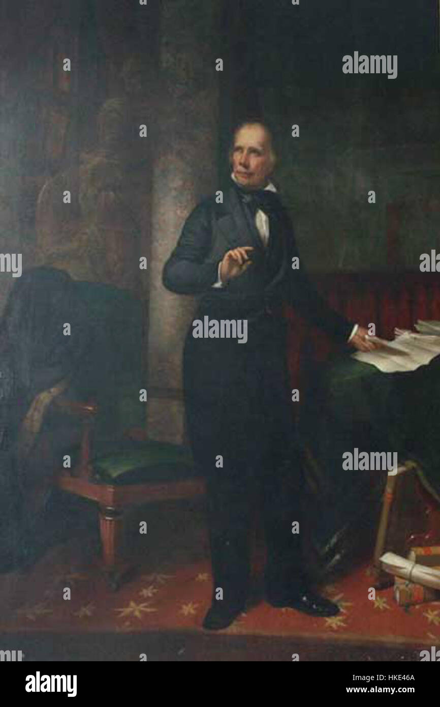A portrait of Henry Clay, painted by Phineas Staunton in 1847 ...