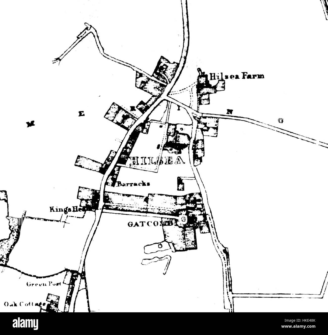 This 1833 map, titled 'Hilsea Map,' offers a historical view of the ...