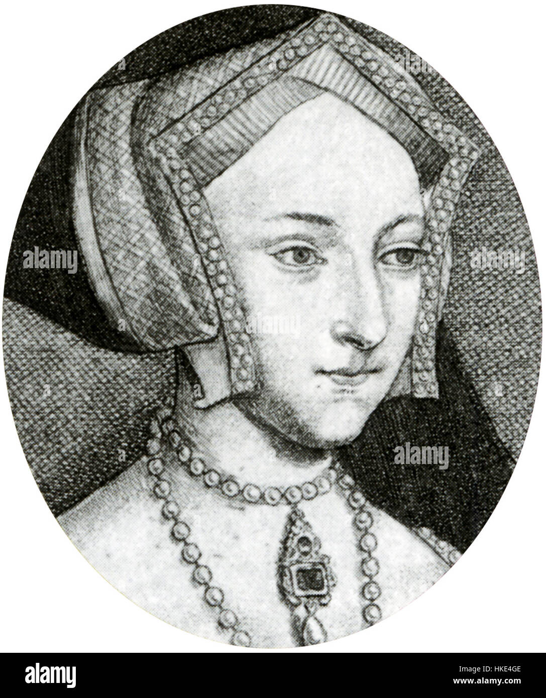 This portrait of Jane Seymour, wife of Henry VIII, captures her poised ...