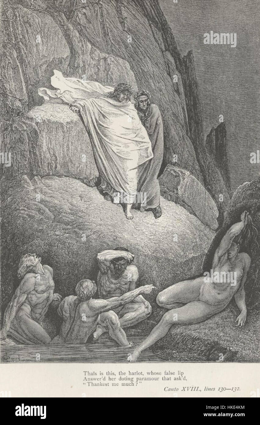 This artwork is inspired by Dante's 'Inferno,' particularly Canto 18 ...