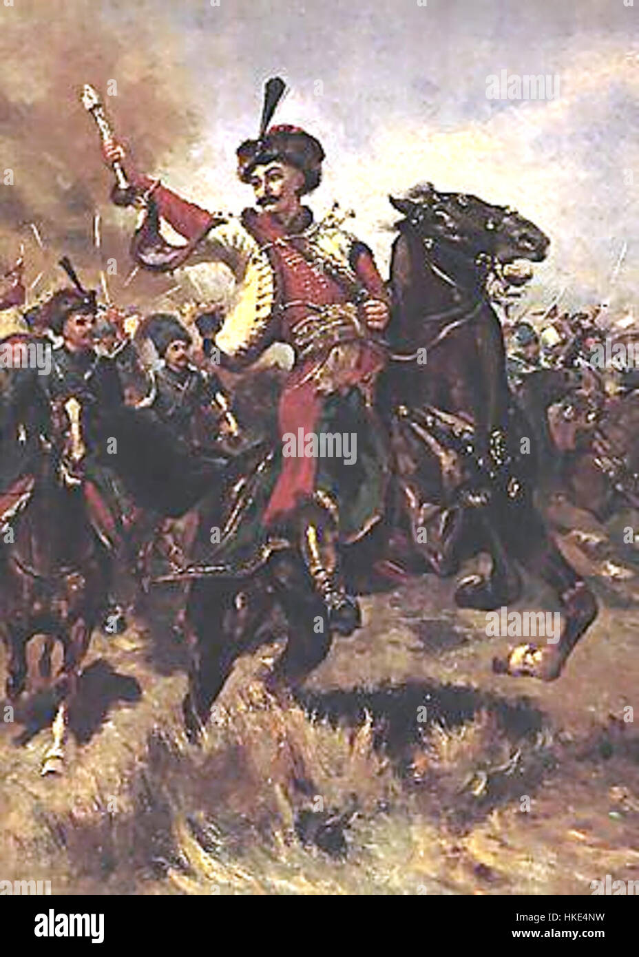 The painting 'Iwan Bohun in Beresteczko 1651' depicts the legendary ...