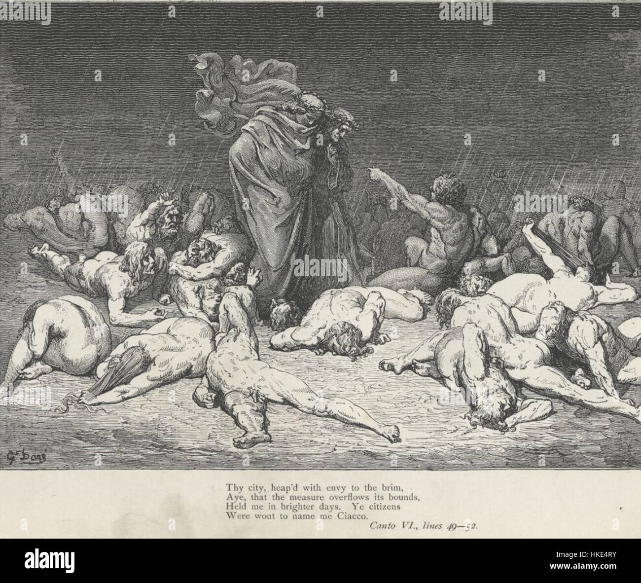 This illustration from Dante Alighieri's 'Inferno' depicts the scenes ...