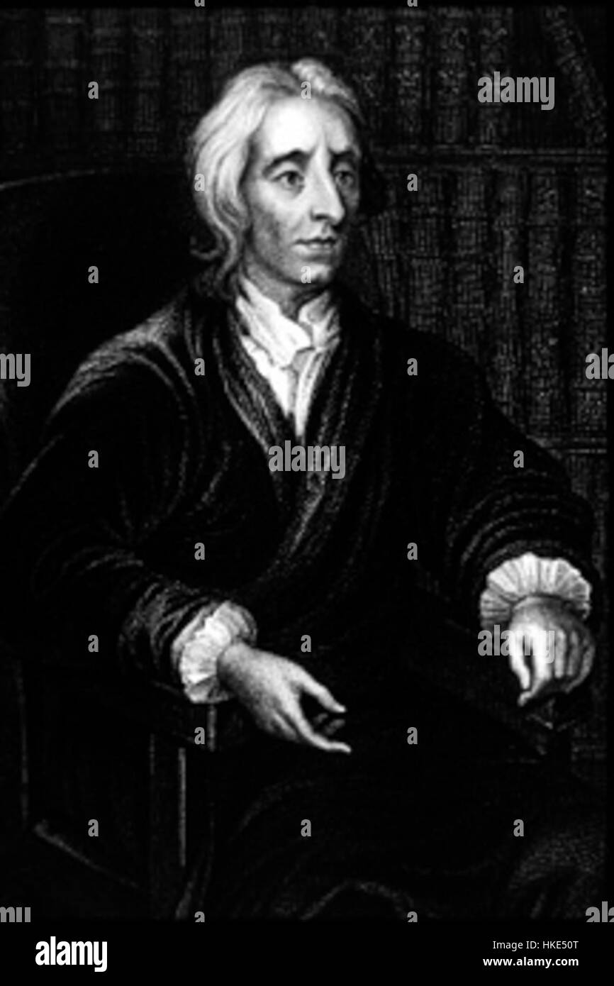 A portrait of John Locke, the 17th-century English philosopher. The ...