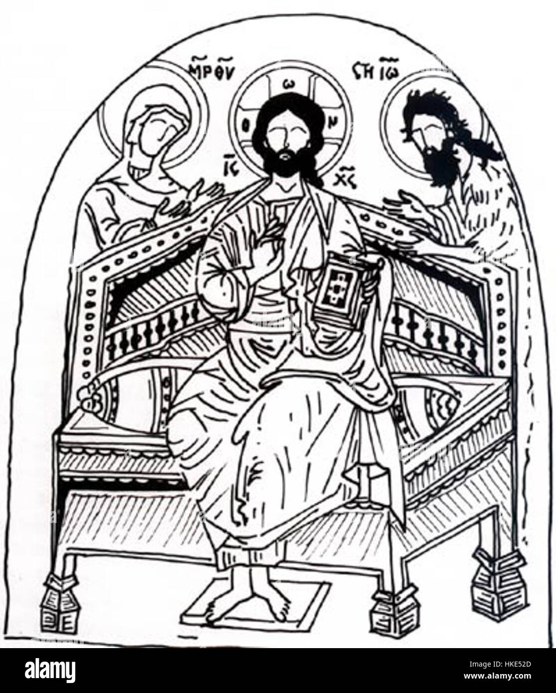 An artwork featuring the figure of Jesus Christ in a religious context ...