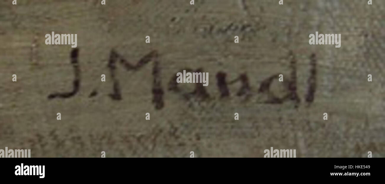 Josef Mandl's signature, known for his detailed artistic works, is ...