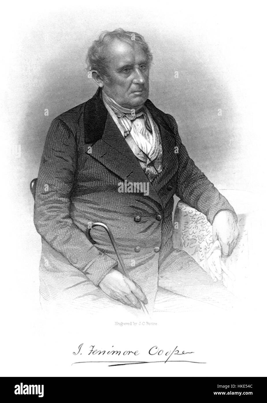 This portrait of James Fenimore Cooper, the famous American novelist ...
