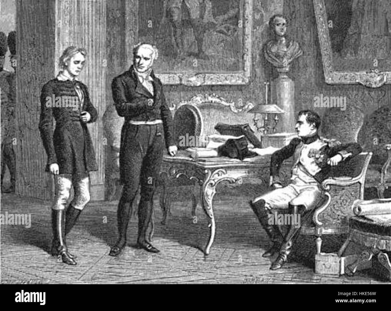 *Interrogatoire de Staps* is a painting depicting a dramatic moment of ...