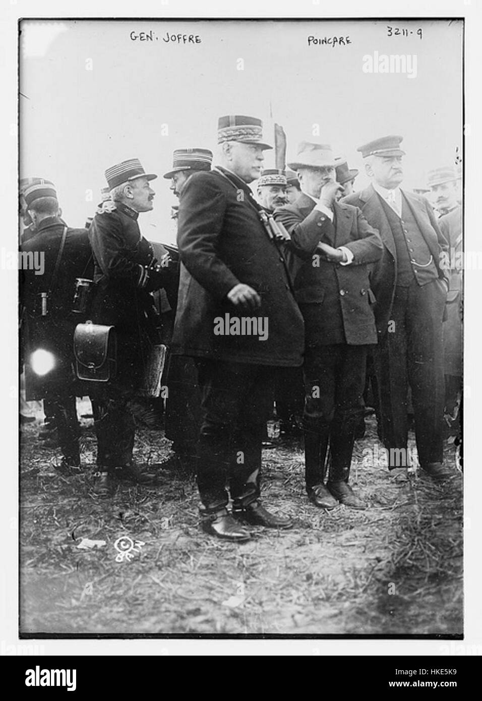 A historical painting depicting French military leader Joseph Joffre ...