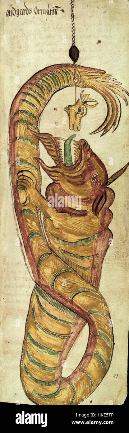 'Jormungandr' is a mythical representation of the Norse serpent from ...