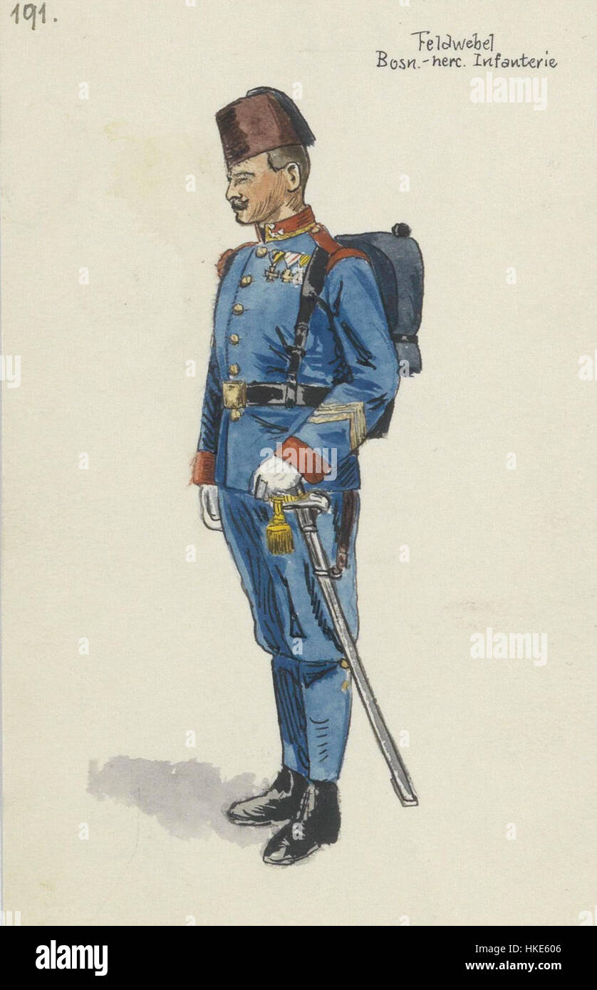 This illustration shows the uniforms of the k.u.k. (Kaiserlich und ...