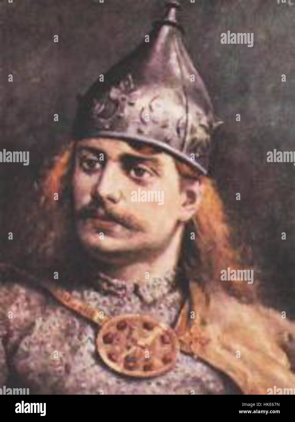 A historical artwork depicting *Krzywousty1*, a figure from medieval ...