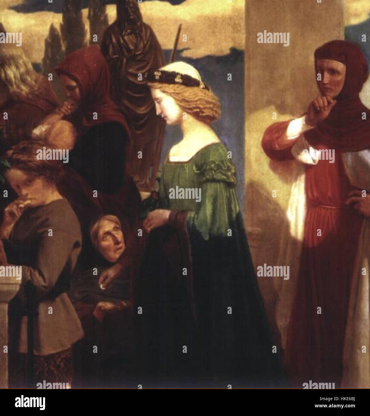 This artwork depicts Laura and Petrarch, famous figures in Italian ...