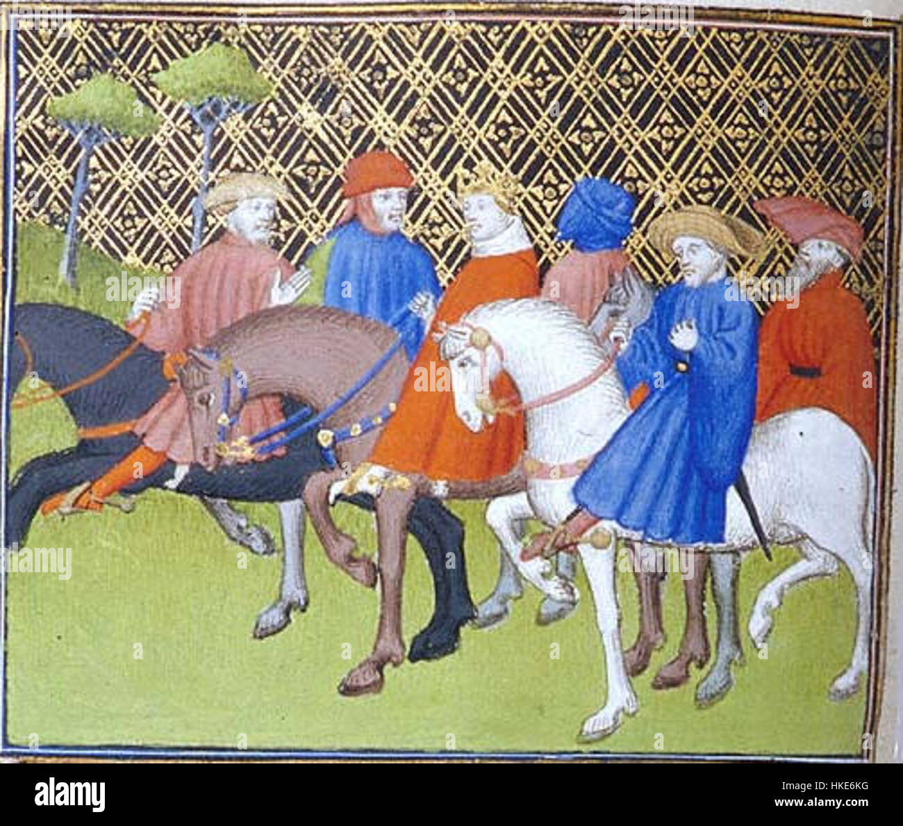 A historical painting of Louis the Pious, the Emperor of the Holy Roman ...