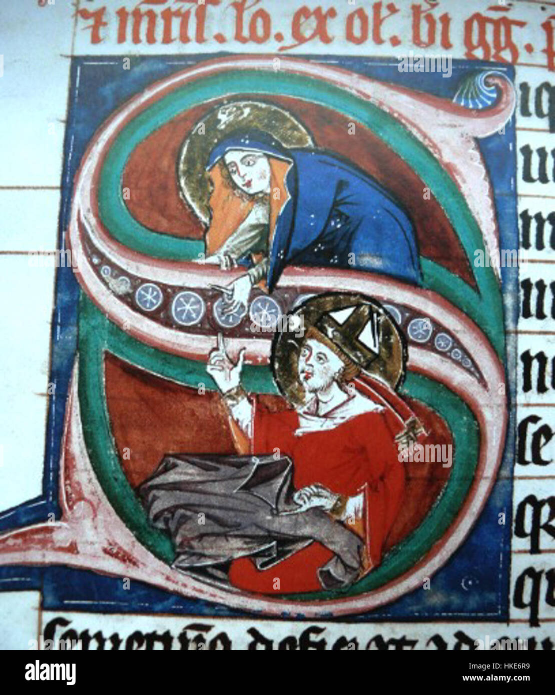 A religious manuscript or artwork featuring scenes from Christian ...