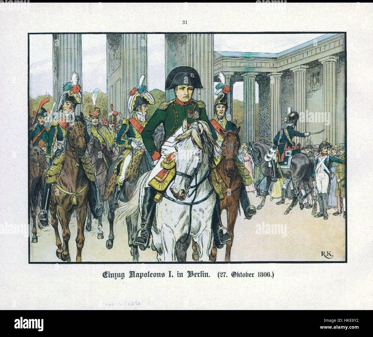 This oil painting captures the dramatic entrance of Napoleon Bonaparte ...
