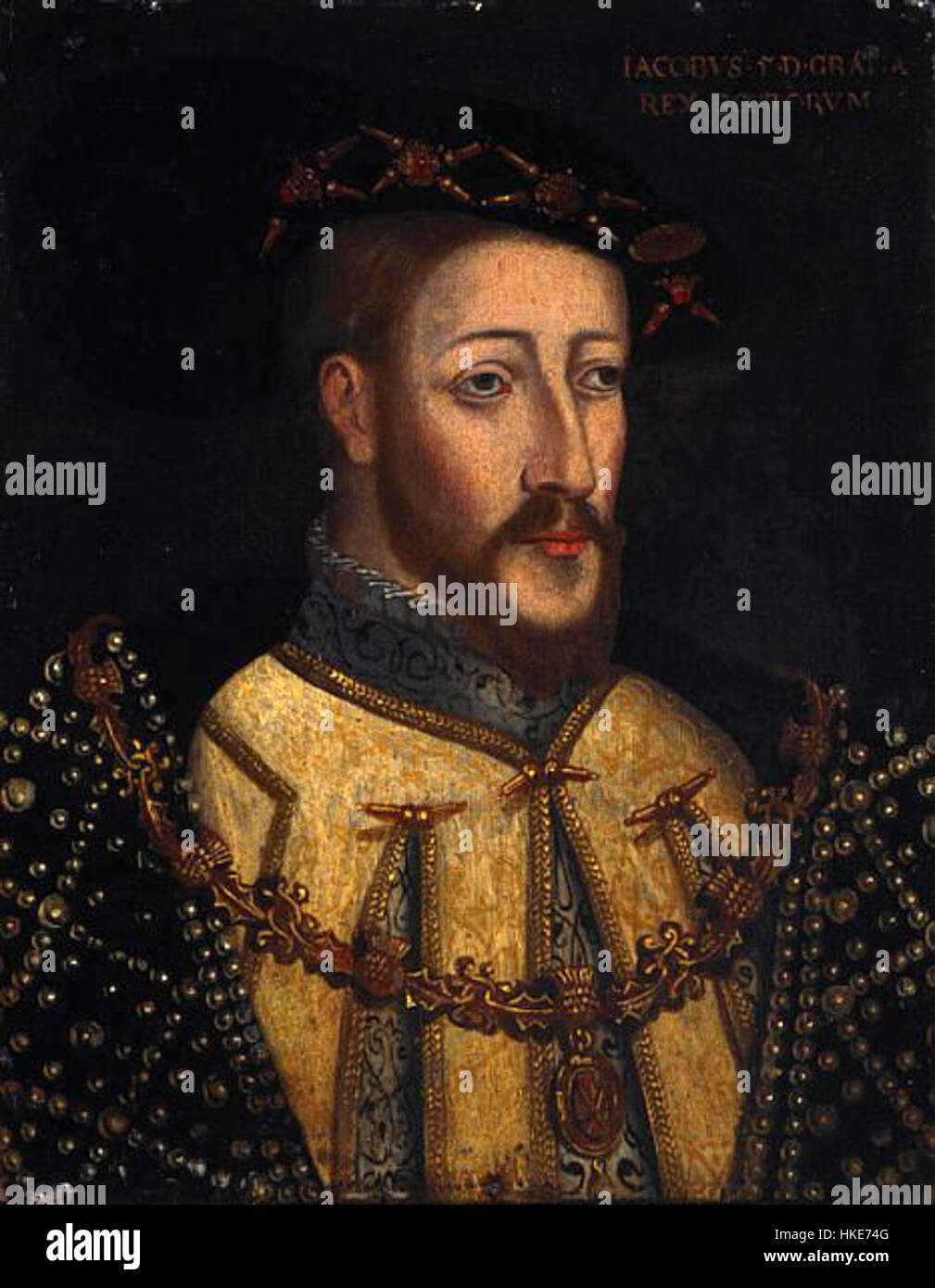 A portrait of James V of Scotland, the King of Scotland from 1513 until ...