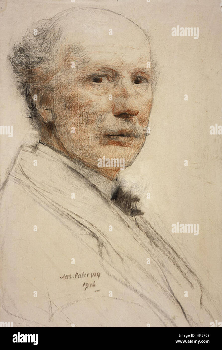 A self-portrait by James Paterson, showcasing his skill as an artist ...