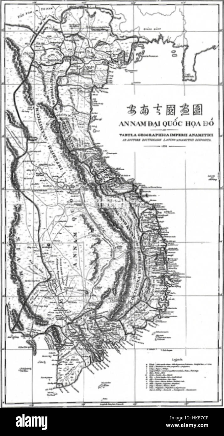 Map of Annam Taberd Stock Photo - Alamy