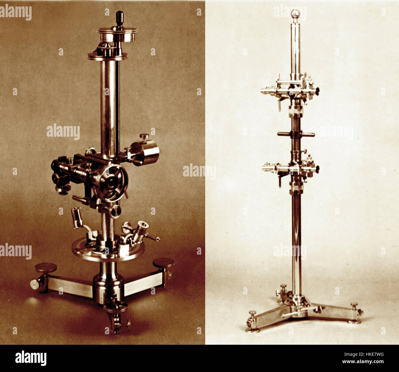 This illustration of Dmitri Mendeleev's katetometer and comparator ...