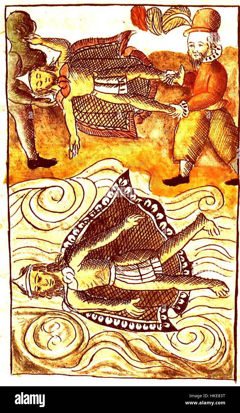 The artwork 'Moctezuma and Itzquauhtzin' portrays the Aztec rulers ...