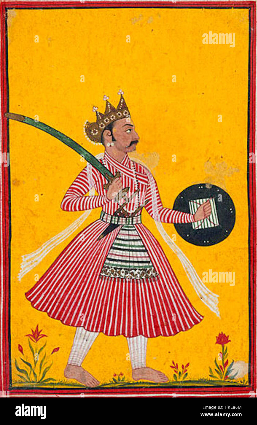This artwork represents Nakula Pandava, a prominent figure from the ...