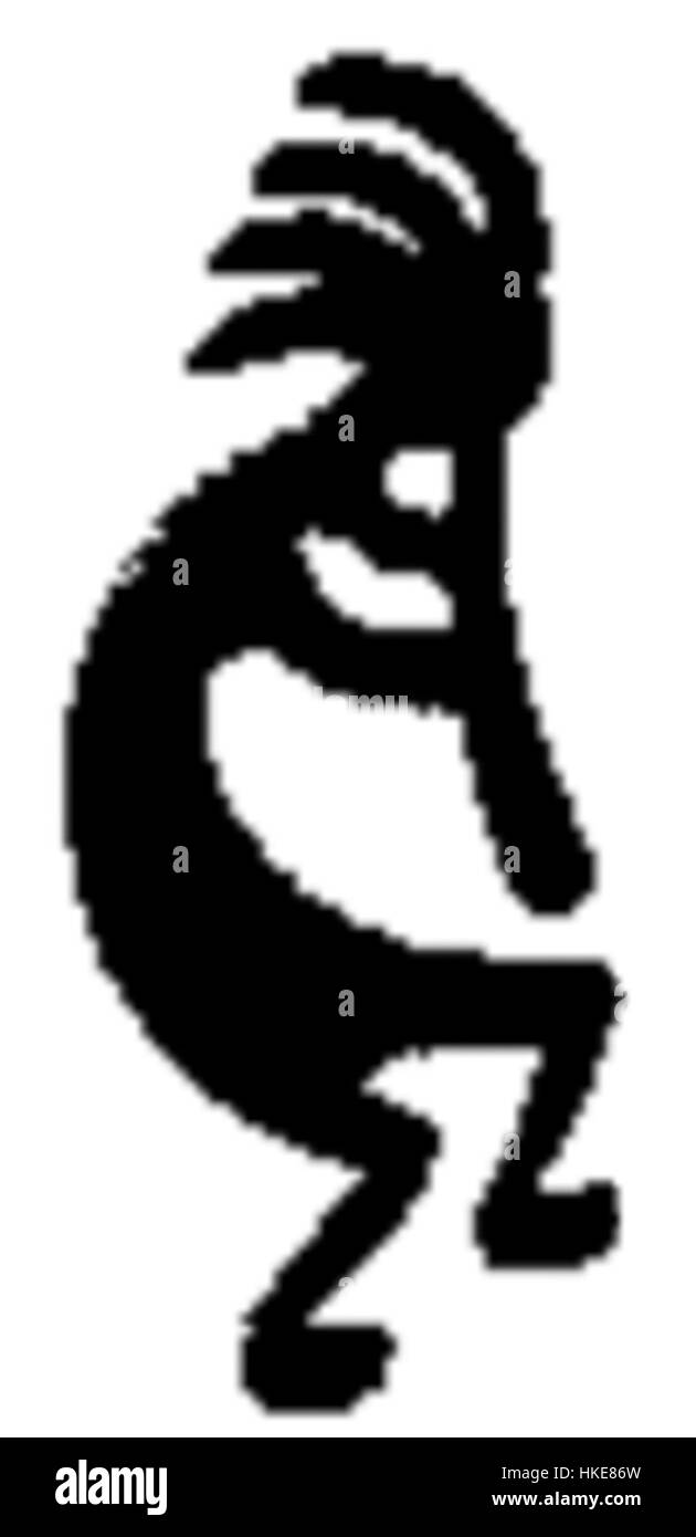 This artwork, titled 'Kokopelli 1', represents the iconic figure of ...