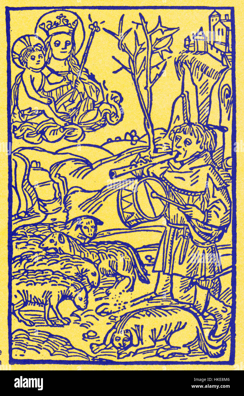 This woodcut from Niklashausen represents a notable example of medieval ...