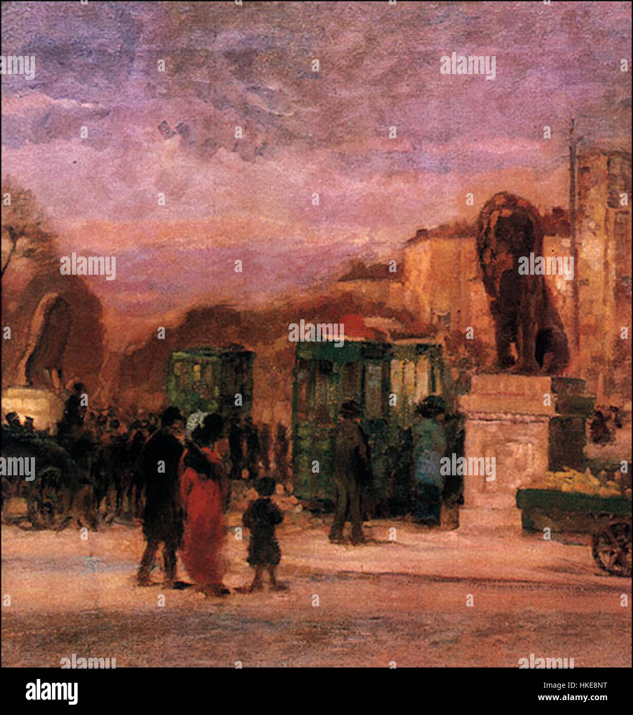 A painting by Nikola Petrov, reflecting the artist's unique style and ...