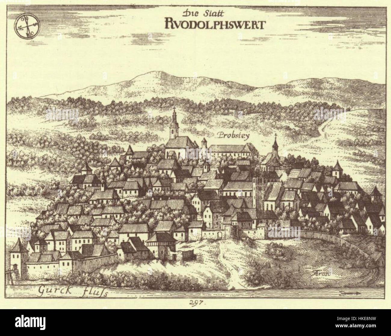 Novo mesto Valvasor Stock Photo - Alamy