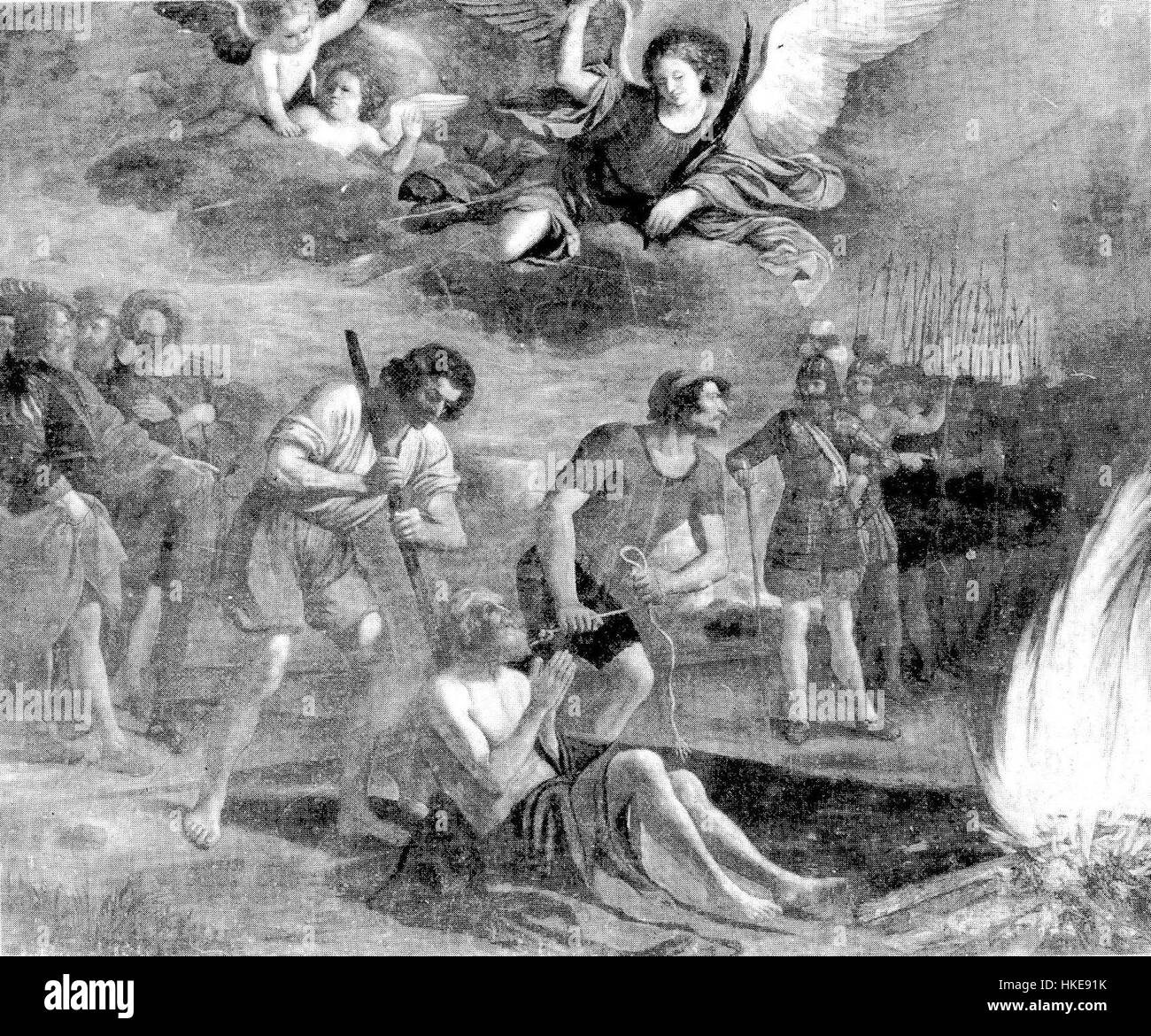 This painting depicts the martyrdom of Saint Barnabas, an early ...