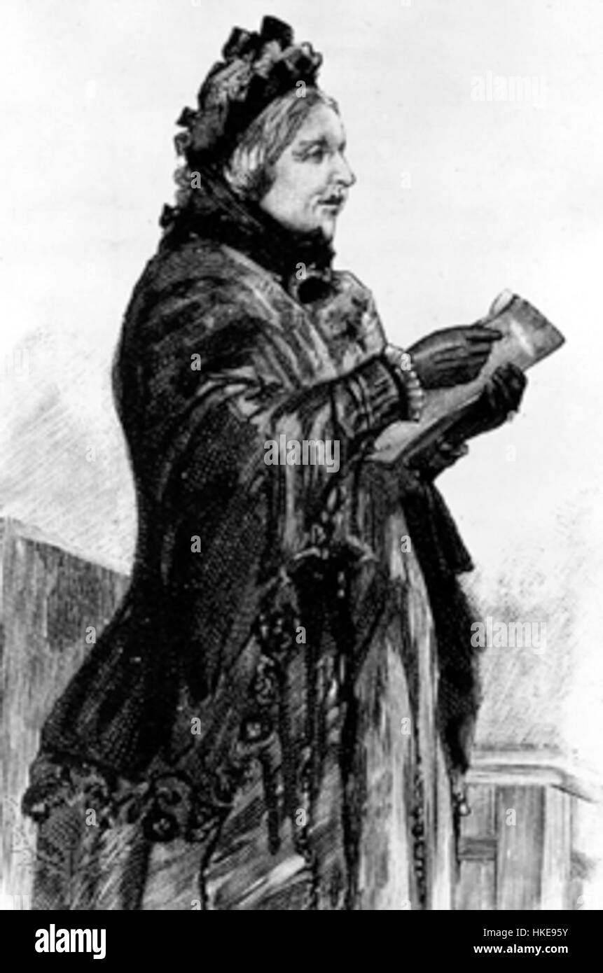 A portrait of Octavia Hill, a prominent historical figure known for her ...