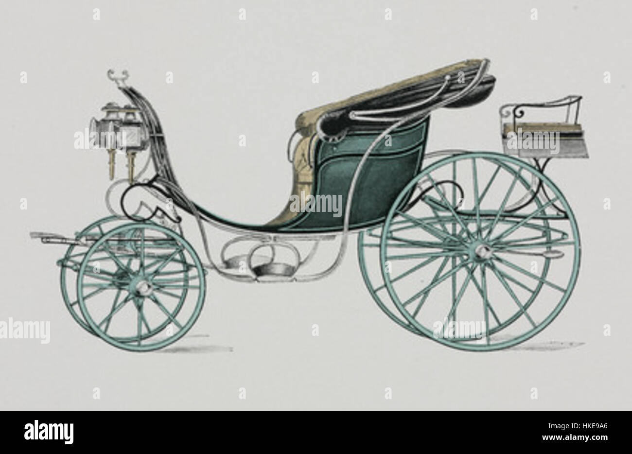 This 1906 painting of a park phaeton captures the elegance and style of ...