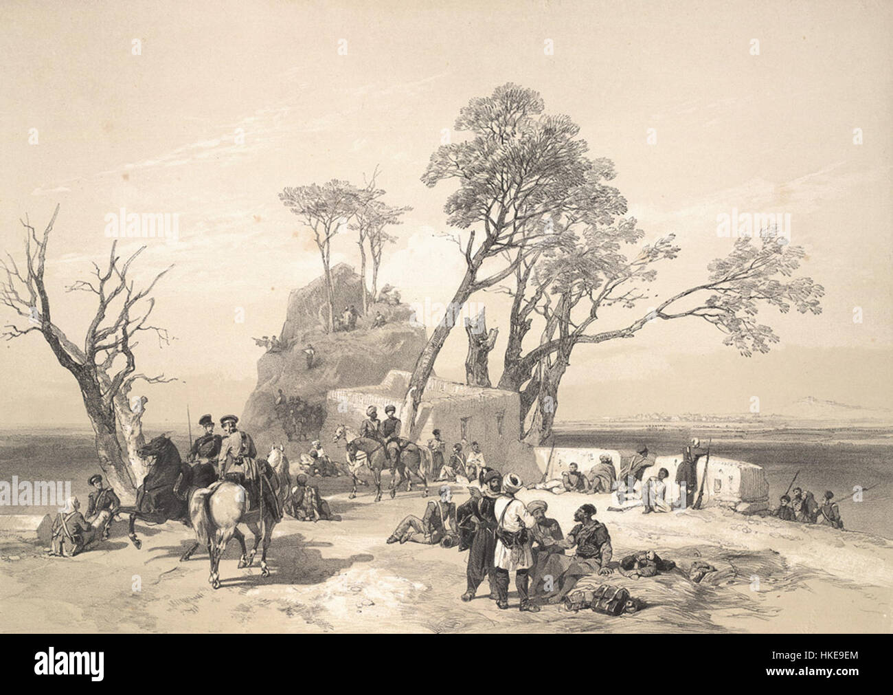 The 'Outpost of Rhodawala' painting portrays a historical military ...