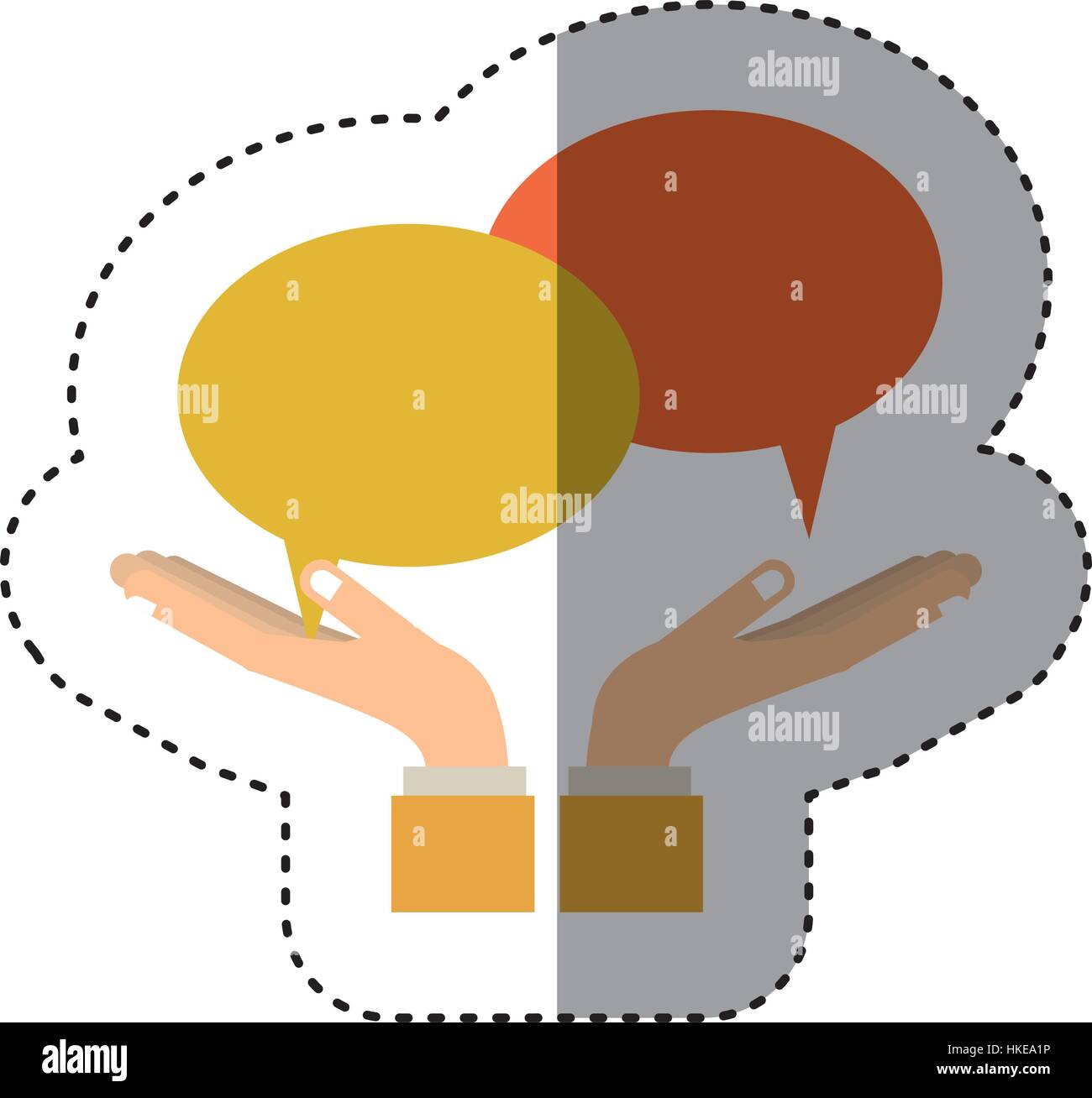 silhouette monochrome with callout for dialogue Stock Vector Image ...